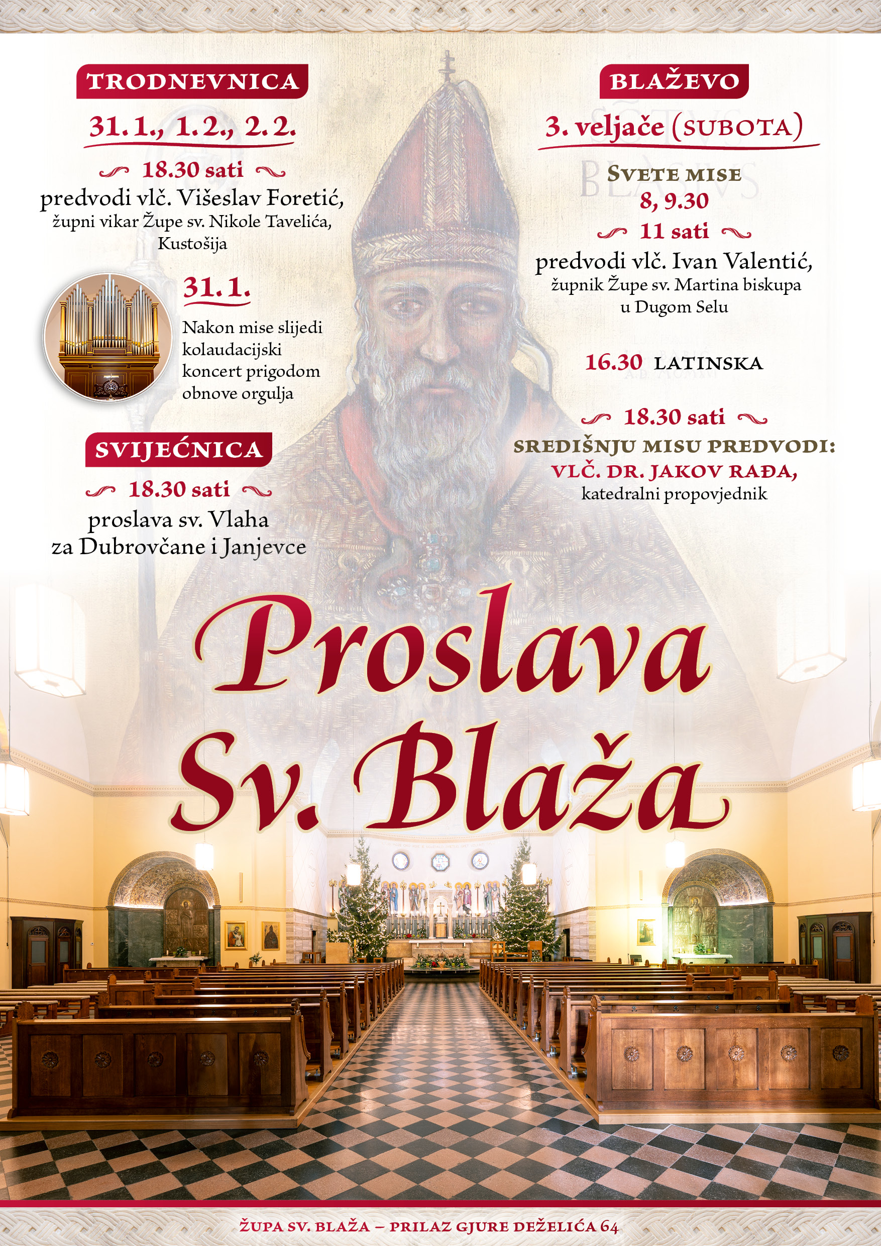 Župa Sv. Blaža – Zagreb | Prilaz Gjure Deželića 64
